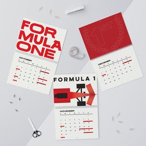 2025 Wall Calendar Formula One Calendar Poster Formula 1 Fan Desk ...