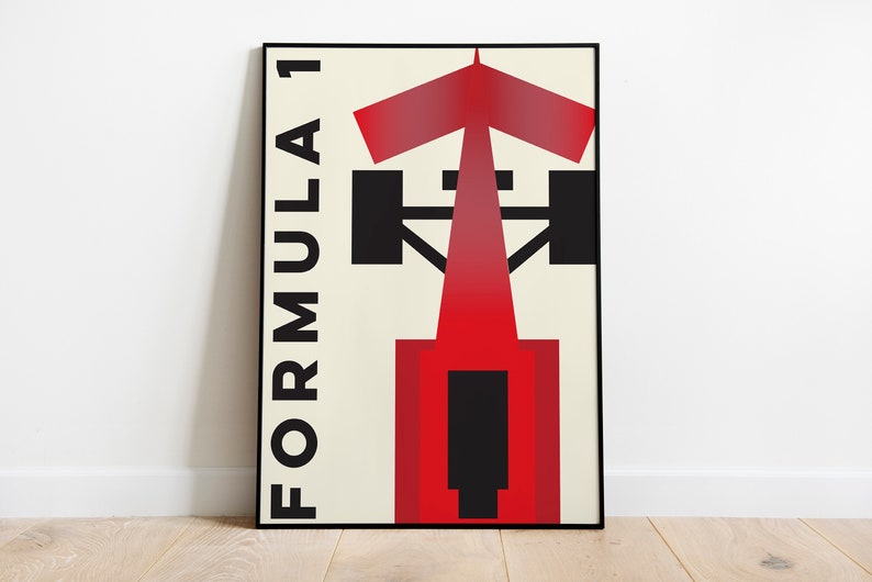 Formula 1 Wall Art Game Room F1 Poster Digital, F1 Poster Red, Formula ...
