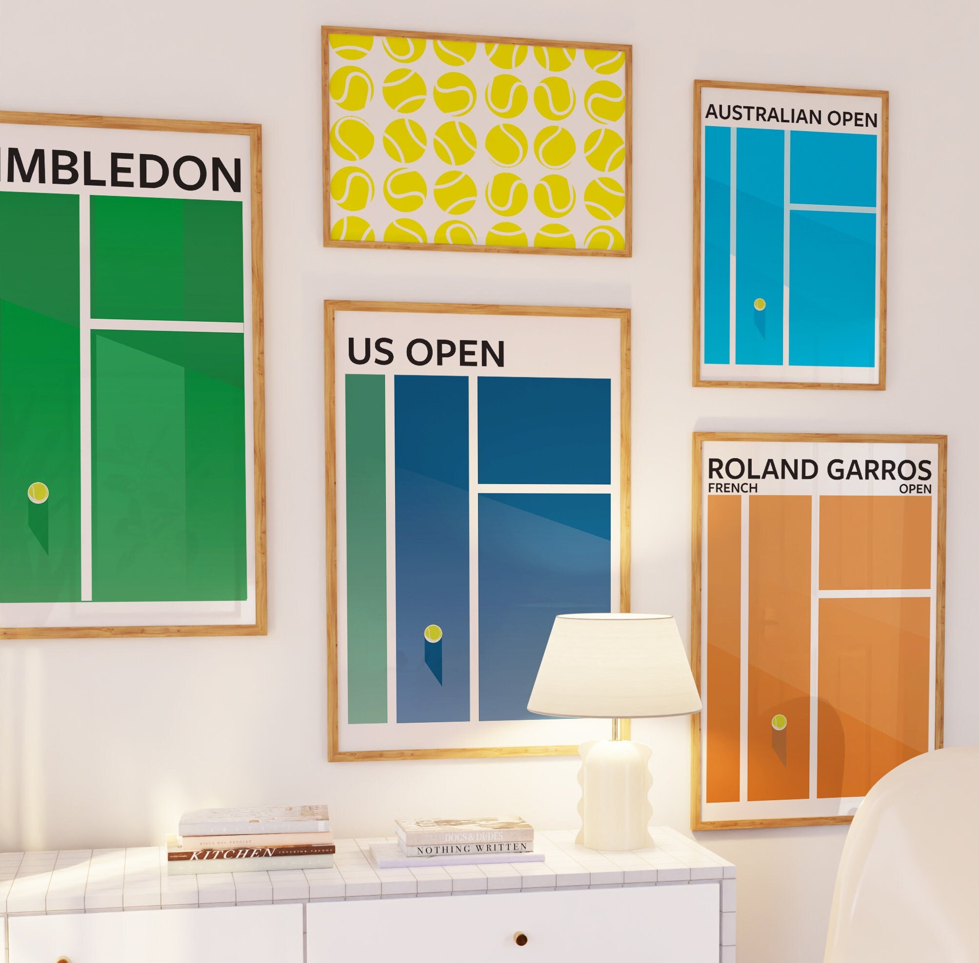 Grand Slam Tennis Poster US Open Poster Wall Art Download - Etsy