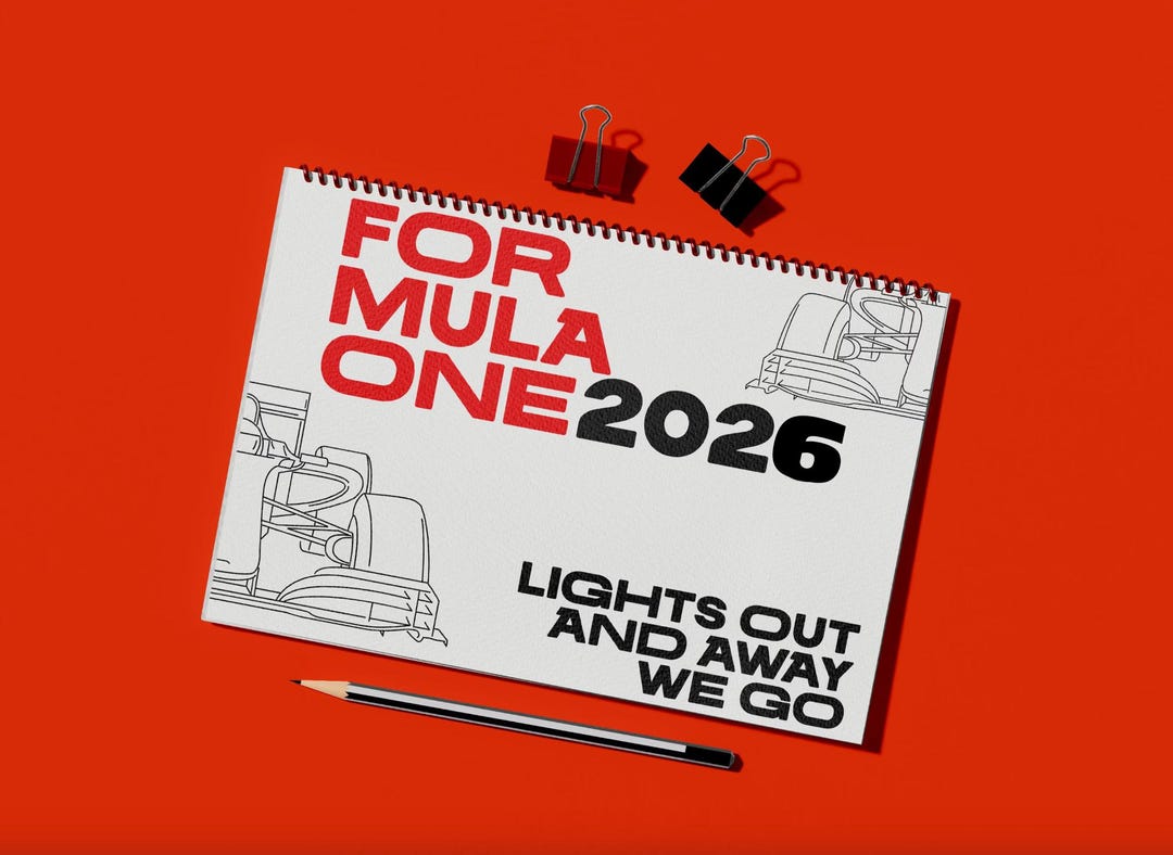 2025 Wall Calendar Formula One Calendar Poster Formula 1 Fan Desk ...