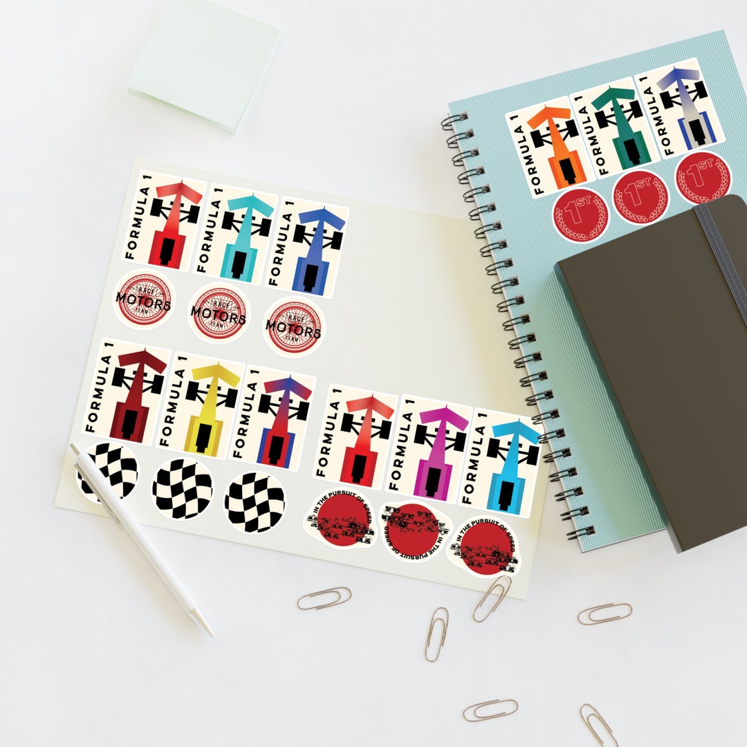 Formula 1 Stickers for Waterbottle Sticker Pack for F1 Fan Race Car ...