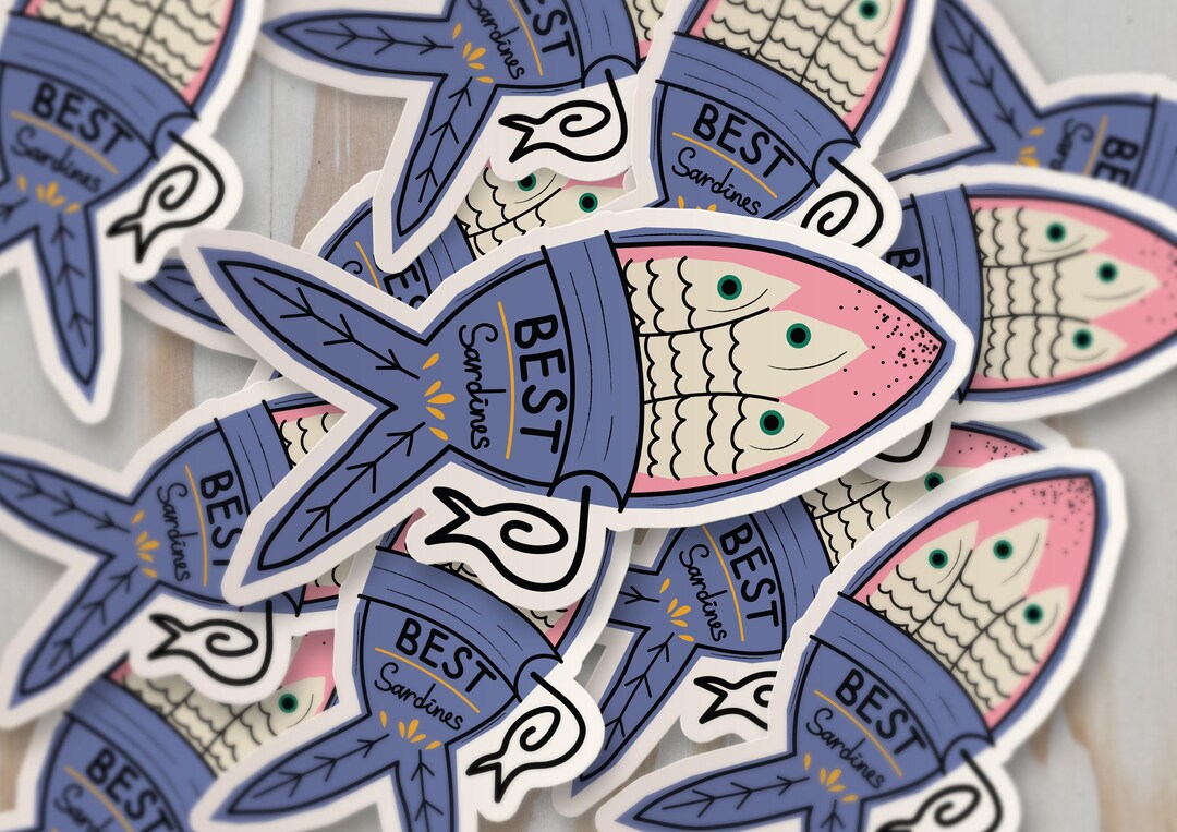 Best Sardines Kiss-cut Stickers for Laptops, Water Bottles, Journals ...