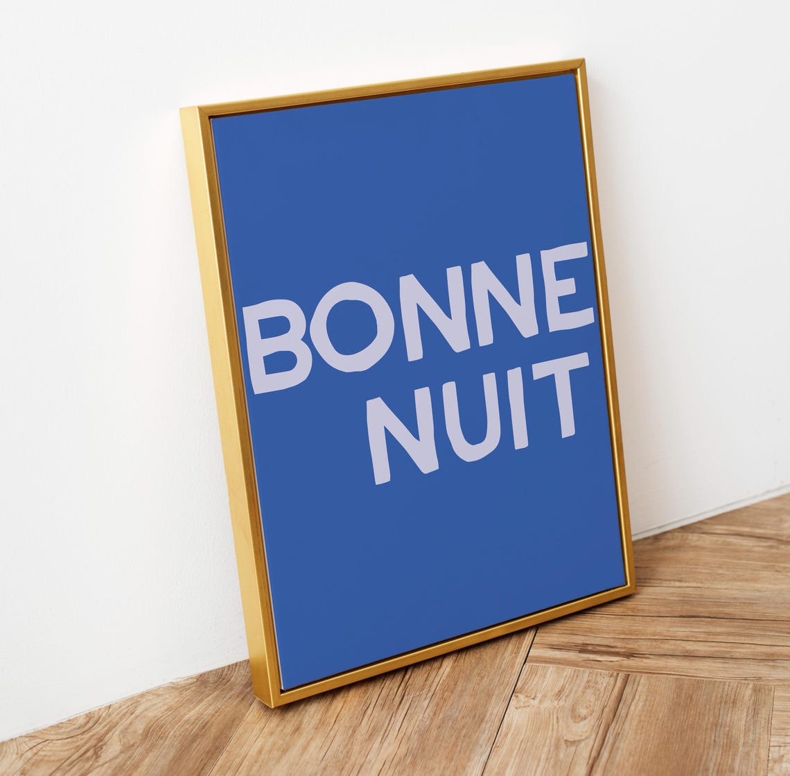 Good Night Print for Nursery Boy Blue Print Kids Bedroom Print French ...