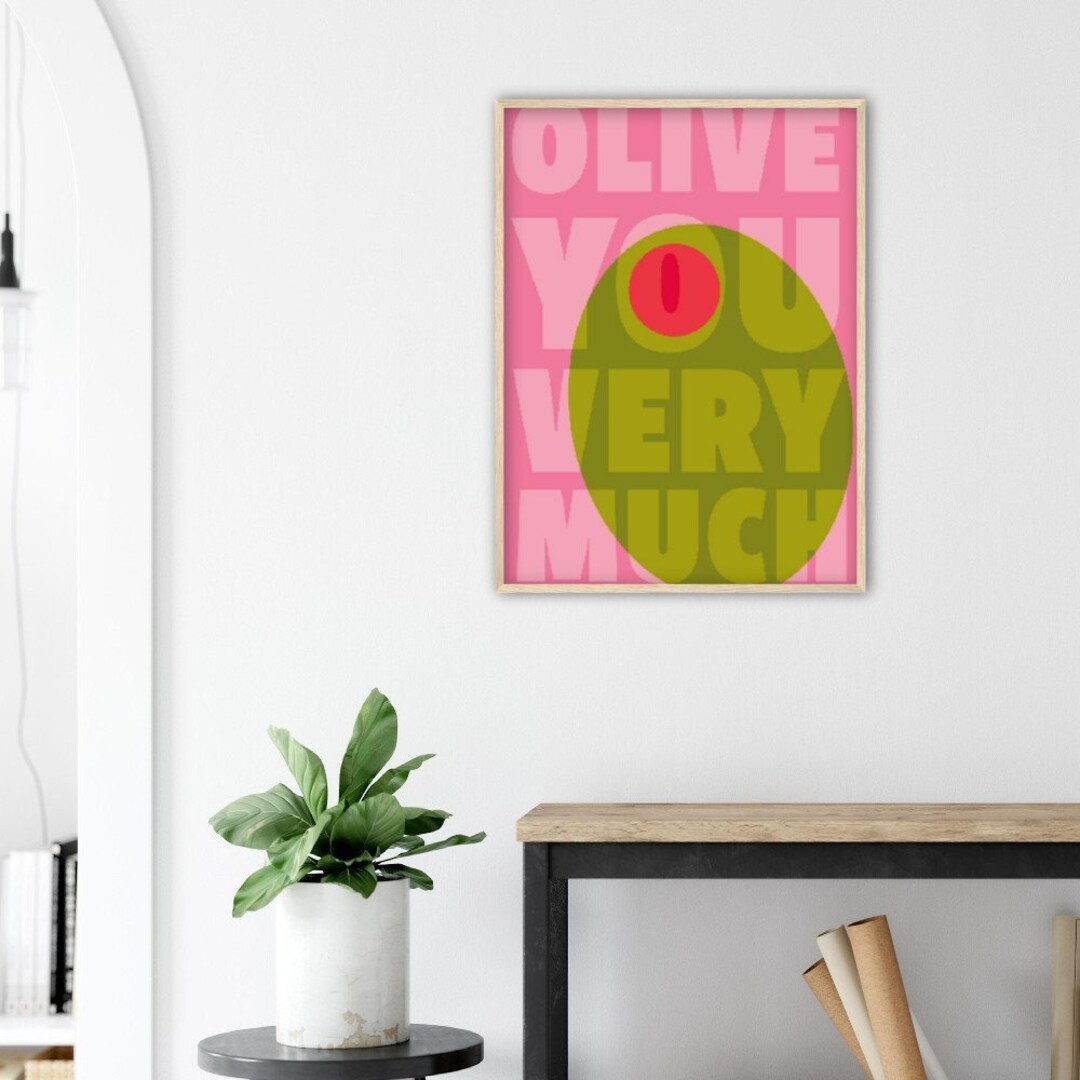 Trendy Posters for Apartment Green Wall Art Abstract Large, Funny Wall ...