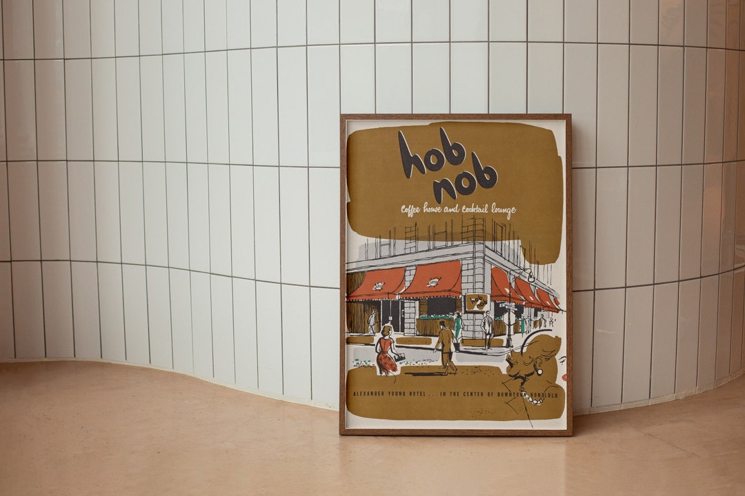 Home Cafe 'hob Nob' Coffee Bar Poster: Kitchen Art Print (digital ...