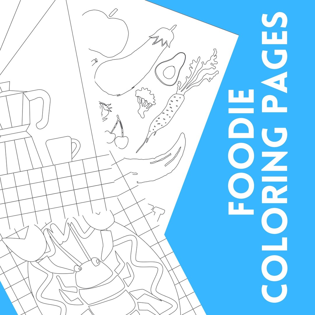 Foodie Coloring Pages Wall Art for Kitchen Strawberry Coloring Pages ...