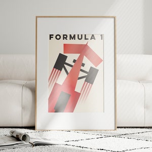 Formula 1 Wall Art Game Room F1 Poster Digital, F1 Poster Red, Formula ...