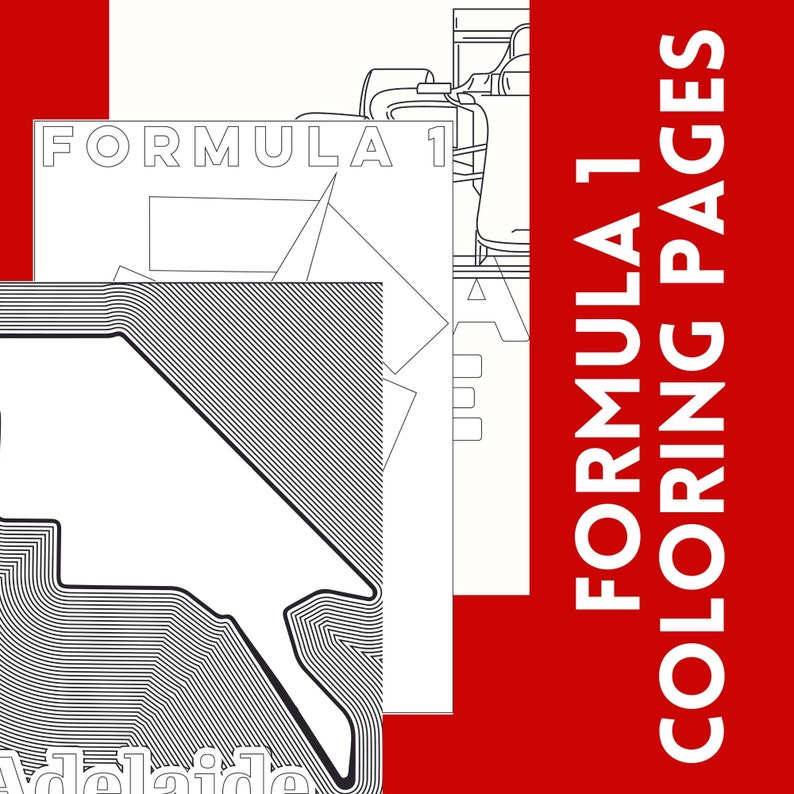 Coloring Pages Formula 1 Activity Sheet F1 Poster Digital, F1 Poster ...