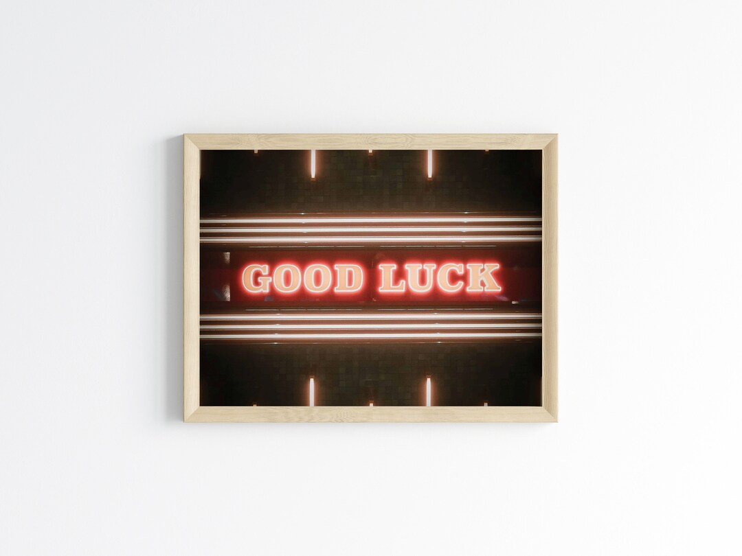 Good Luck Retro Las Vegas Poster Photo for Wall Art Digital Download ...