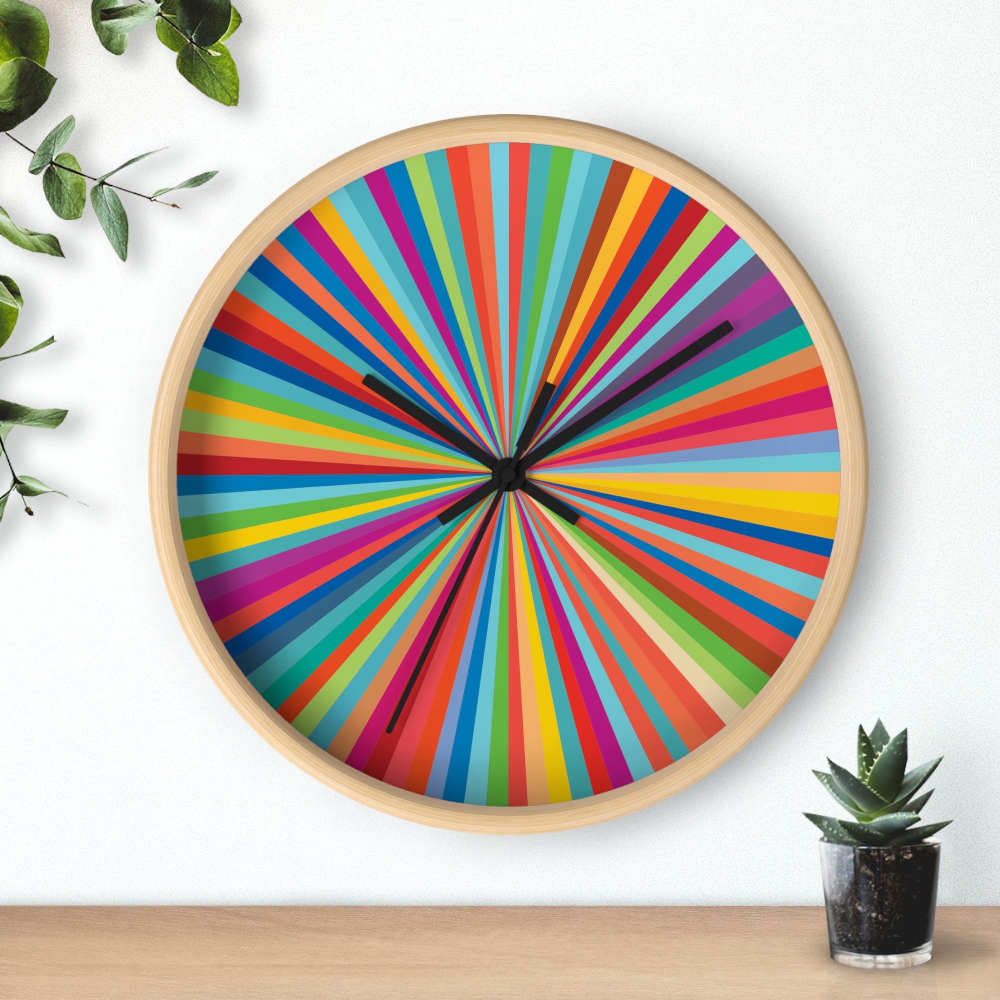 Kitchen Wall Clock Rainbow Wall Clock for the Kitchen Home Decor Gift ...