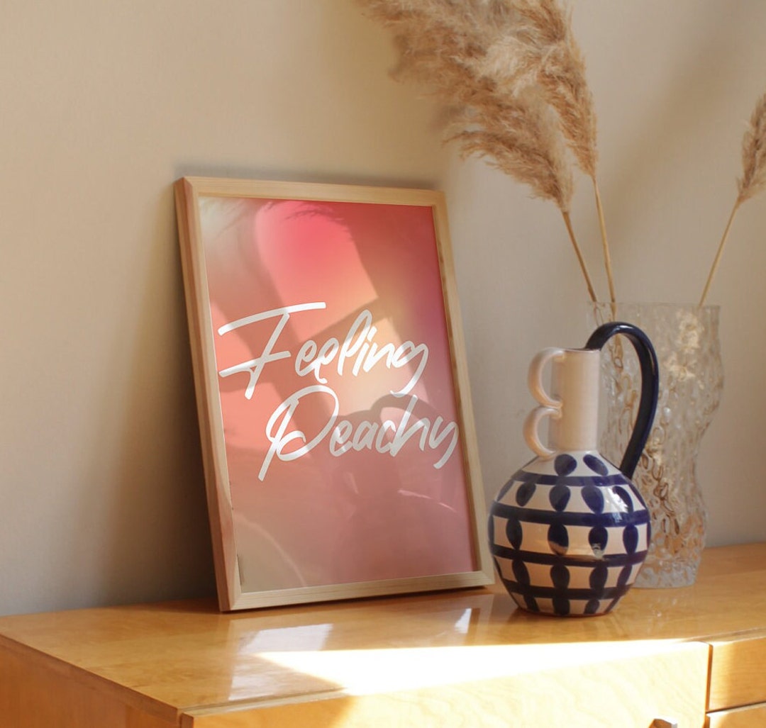 Wall Art Pink Aesthetic Decor Living Room Pink Wall Heart Art Print ...