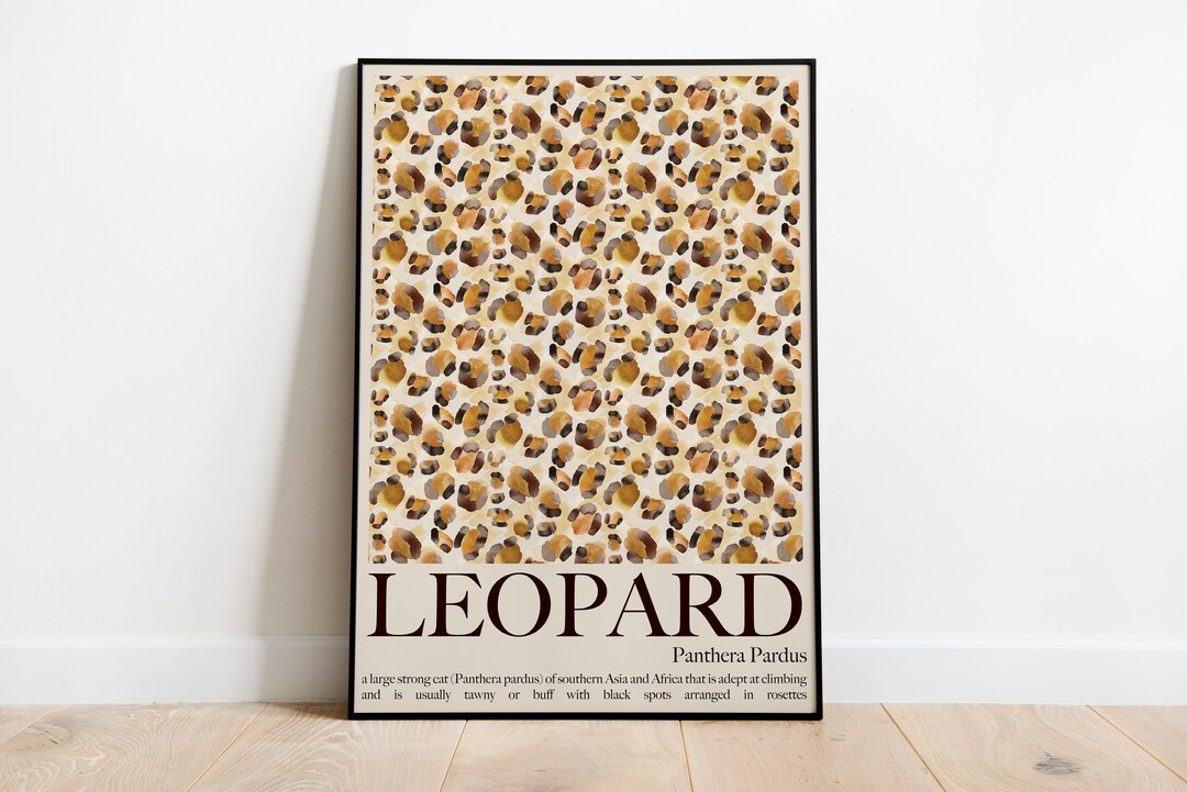 Leopard Definition Poster for Fashion Girl Dopamine Decor Kitsch ...