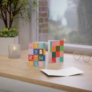 Colorful Birthday Greeting Cards - Vibrant, Fun, Unique Stationery for ...