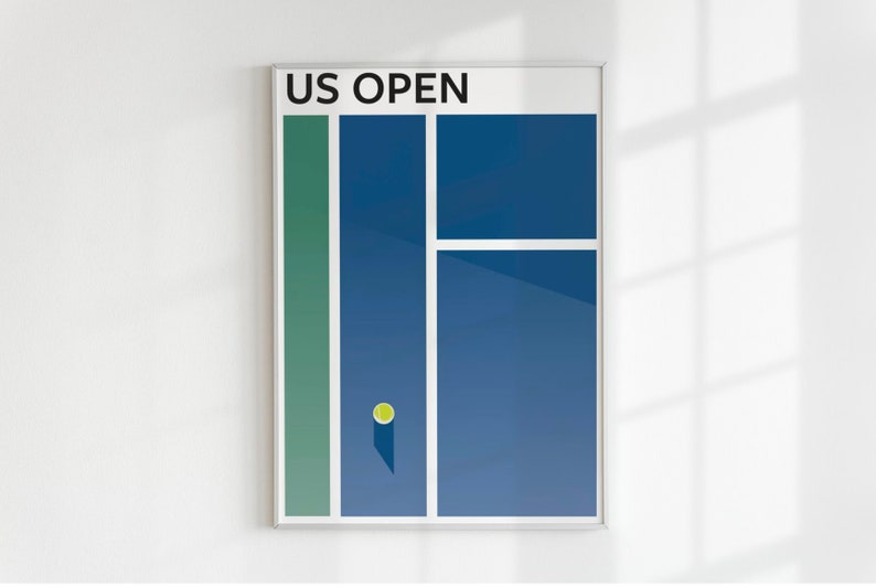 Grand Slam Tennis Poster US Open Poster Wall Art Download, Tennis Wall ...