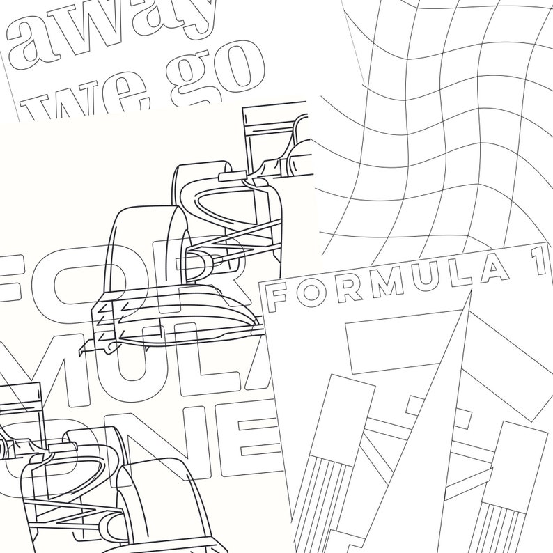 Coloring Pages Formula 1 Activity Sheet F1 Poster Digital, F1 Poster ...
