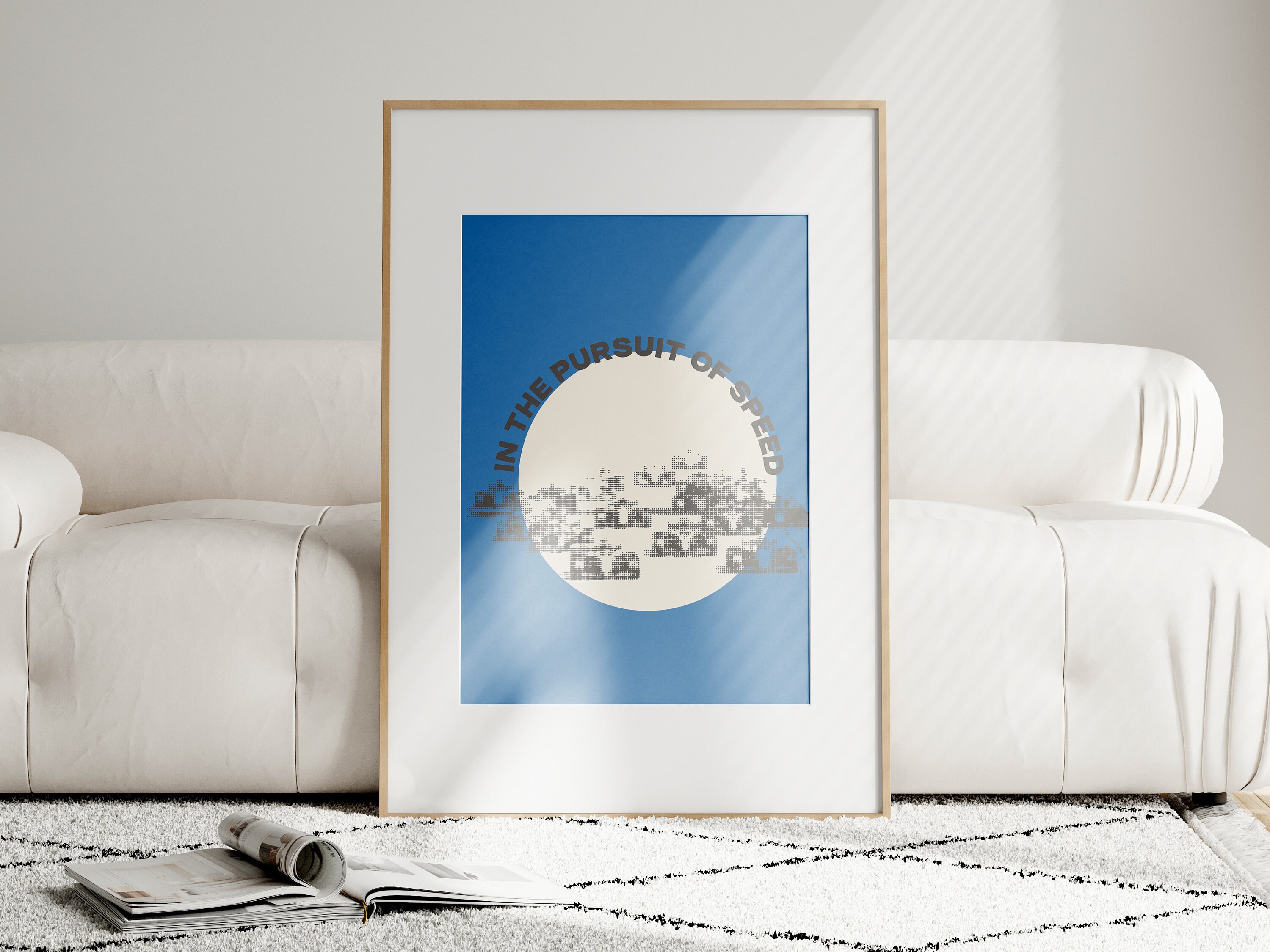 Formula 1 Bauhaus Poster: Blue F1 Racing Art (digital Download) - Etsy