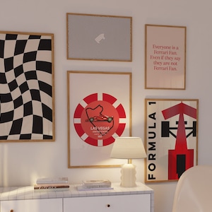 Gallery Wall Set Formula 1 Wall Art Game Room F1 Poster Digital, F1 ...