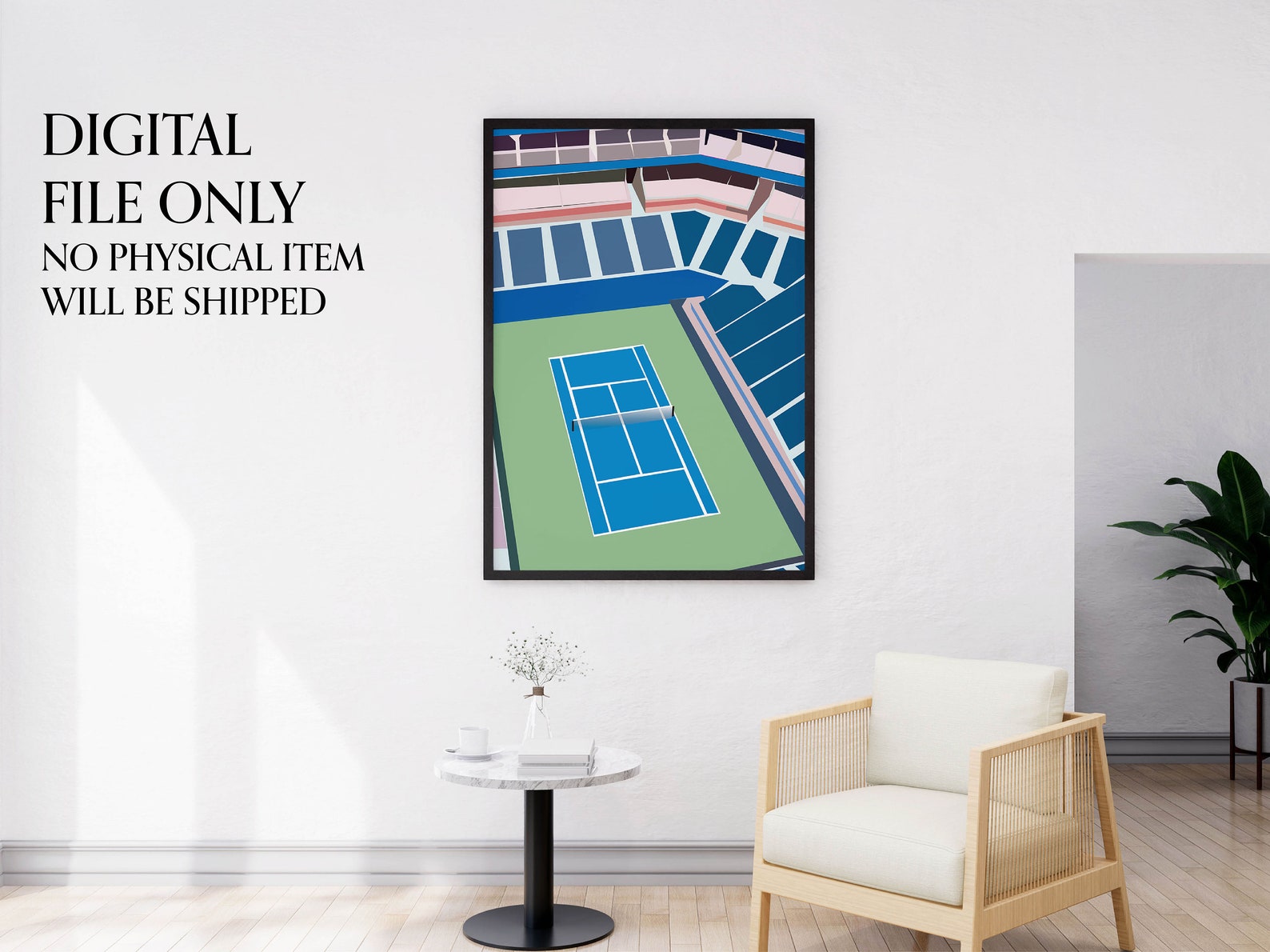 Grand Slam Tennis Poster US Open Poster Wall Art Download, Tennis Wall ...