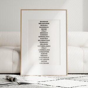 2024 Formula 1 Schedule Wall Art Game Room F1 Poster Digital, F1 Poster ...