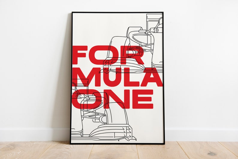 Formula 1 Wall Art Game Room F1 Poster Digital, F1 Poster Red, Formula ...