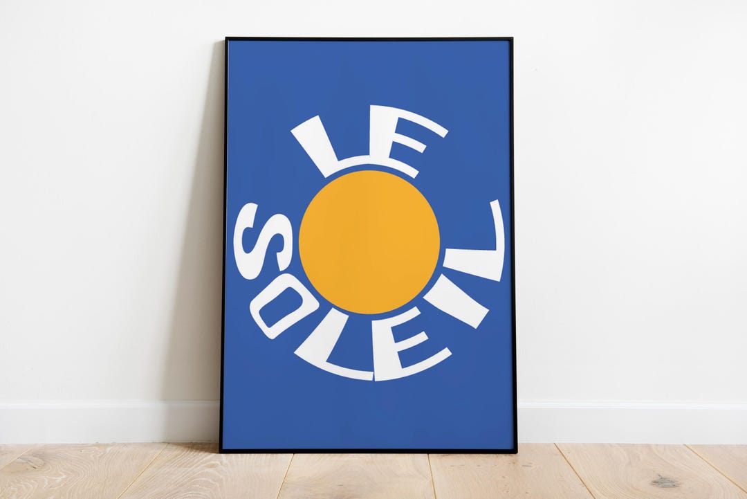 Sun Print Le Soleil Boho Summer Print Aesthetic Sun Poster French ...