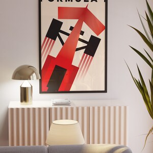 Formula 1 Wall Art Game Room F1 Poster Digital, F1 Poster Red, Formula ...