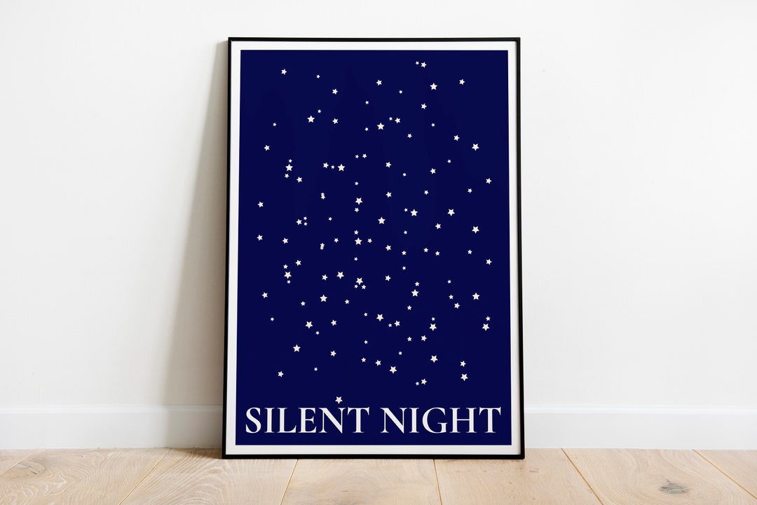 Silent Night Christmas Print, Printable Christmas Decor, Christmas ...