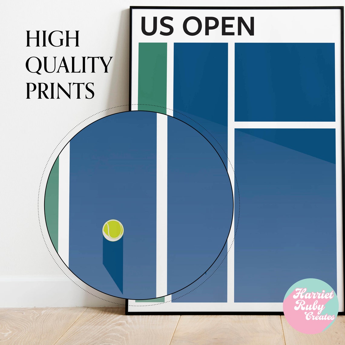 Gallery Wall Set Grand Slam Tennis Poster US Open Poster Wall Art ...
