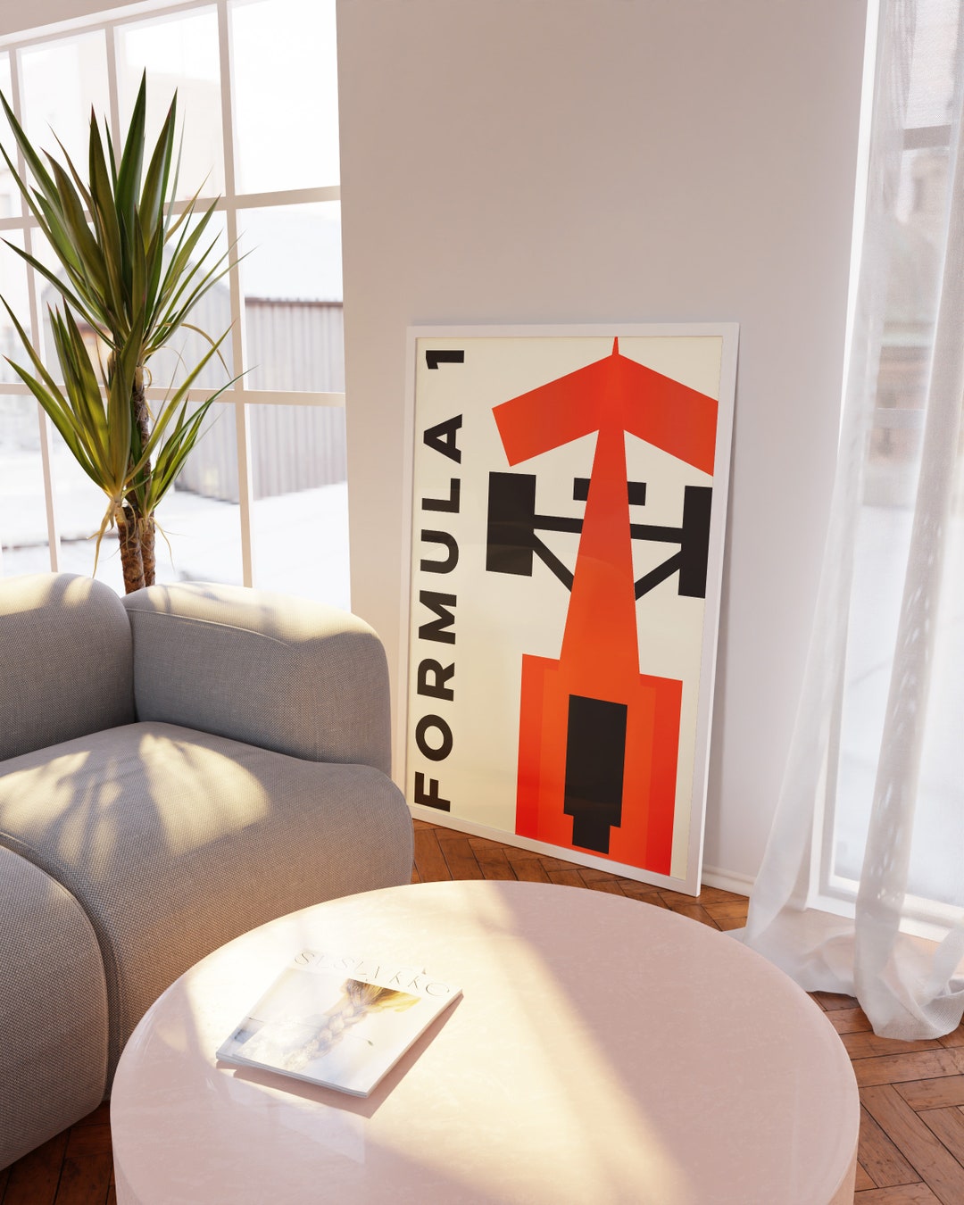 Formula 1 Wall Art Game Room F1 Poster Digital, F1 Poster Orange ...