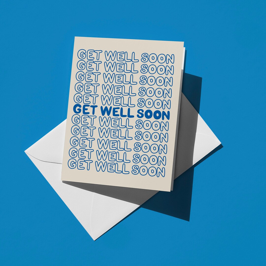 Cute Get Well Soon Card Feel Better Get Well Soon Greeting Card for ...