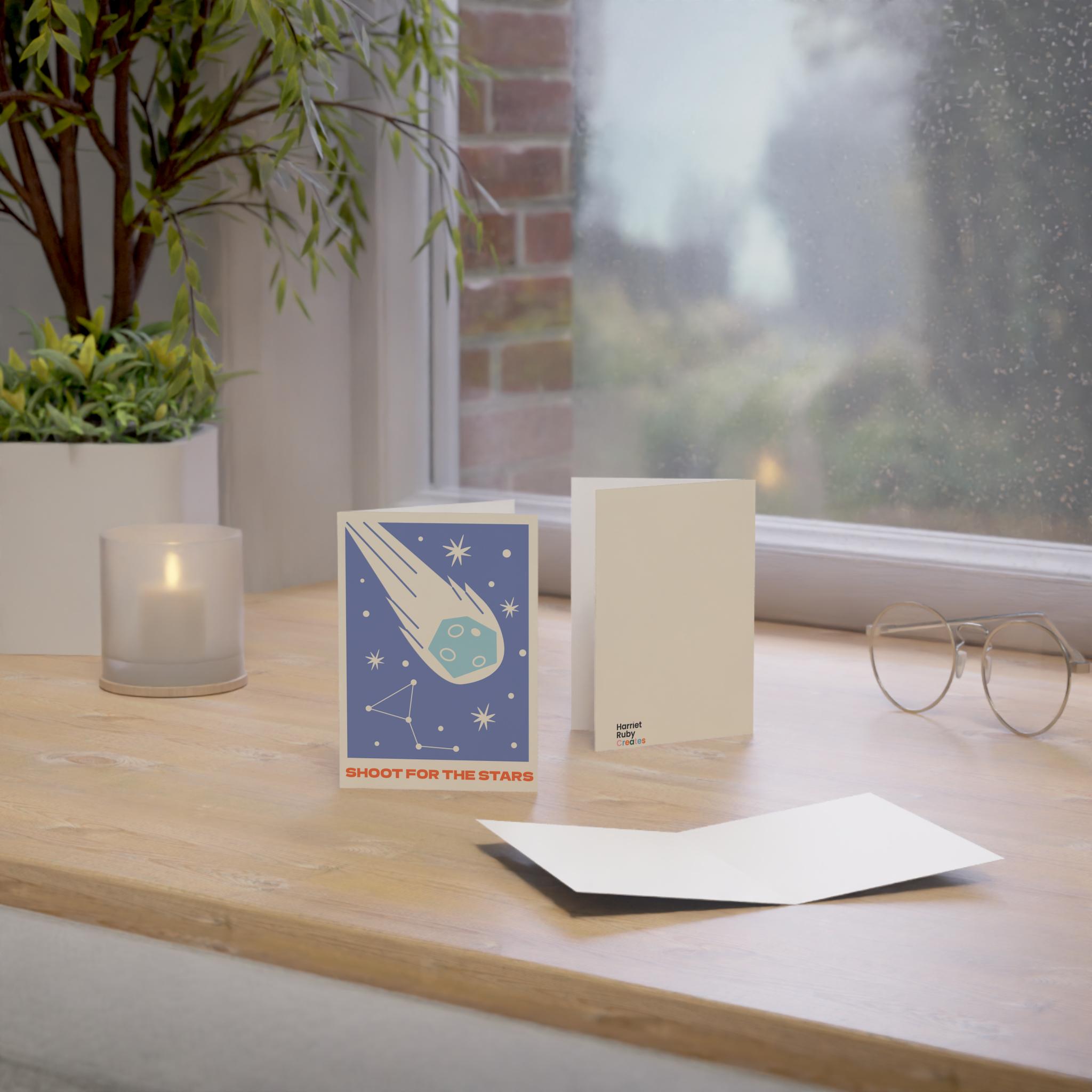 Greeting Card Outer Space Shoot for the Stars, Cosmic Card Pack for ...