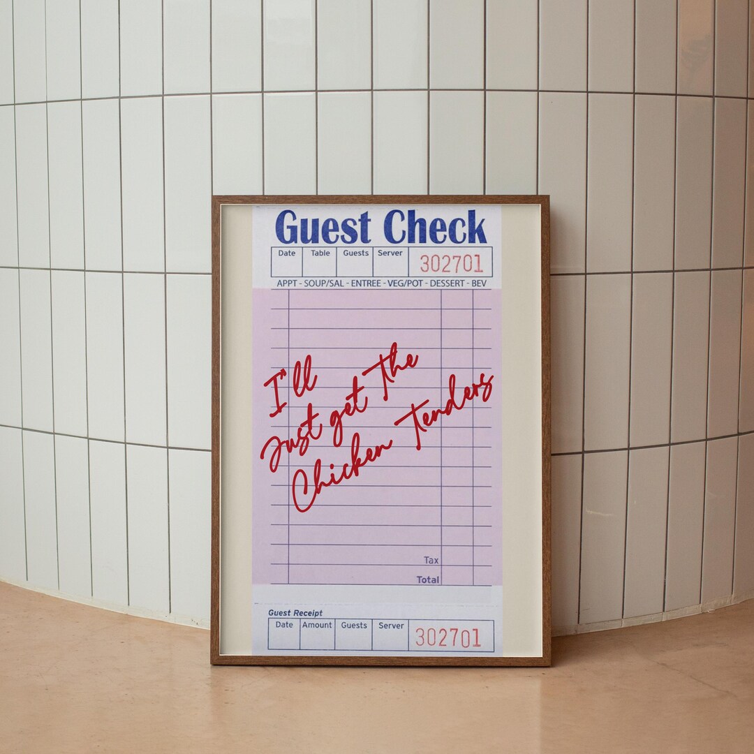 I'll Just Have the Chicken Tender Poster Chicken Tenders Art Chicken ...