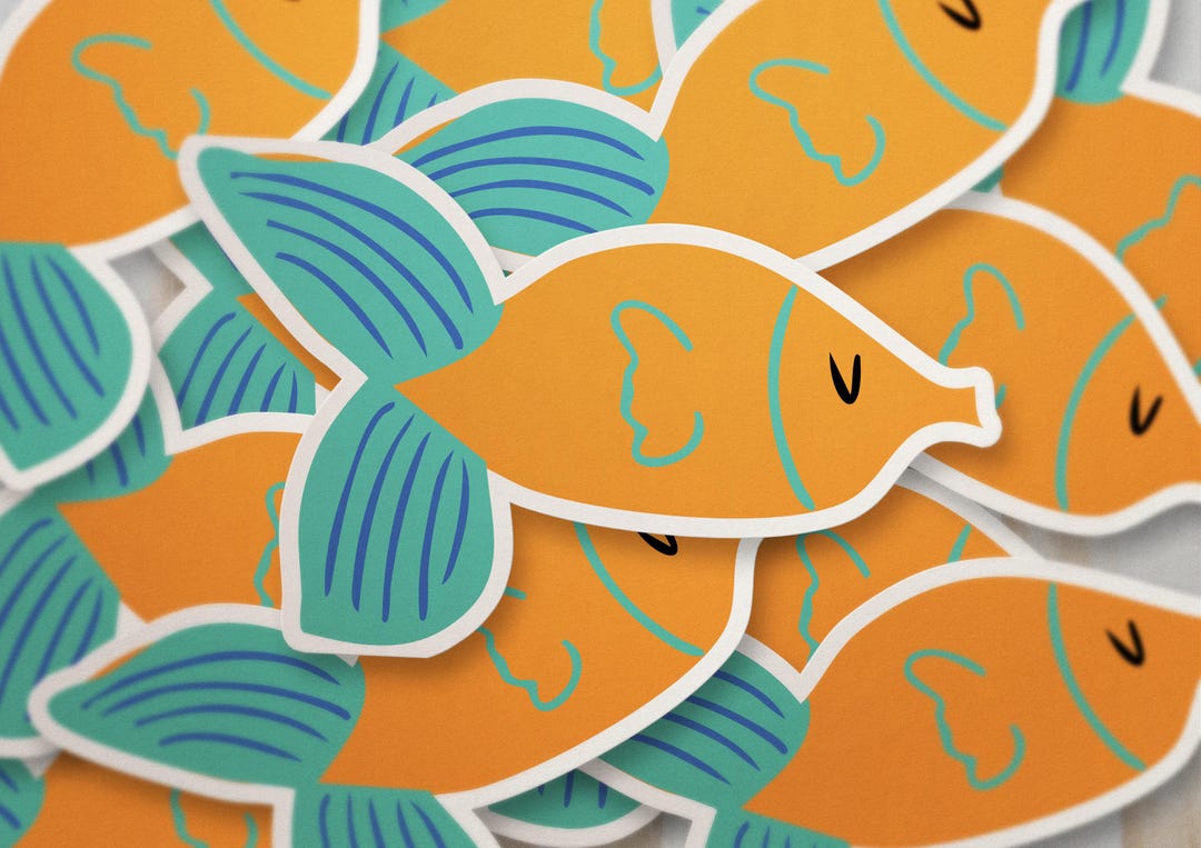 Marine Life Stickers Blue Whale Stickers Fish Stickers Sea Animals ...