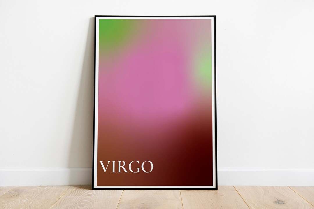Virgo Digital Download, Spiritual Wall Art, Gradient Print, Star Sign ...
