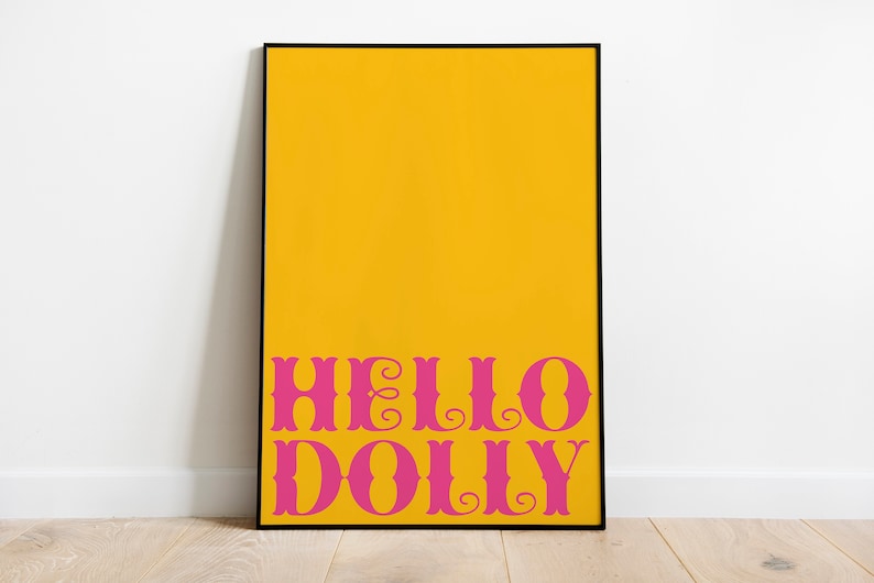 Hello Dolly Art Print Western Aesthetic Downloadable Art - Etsy