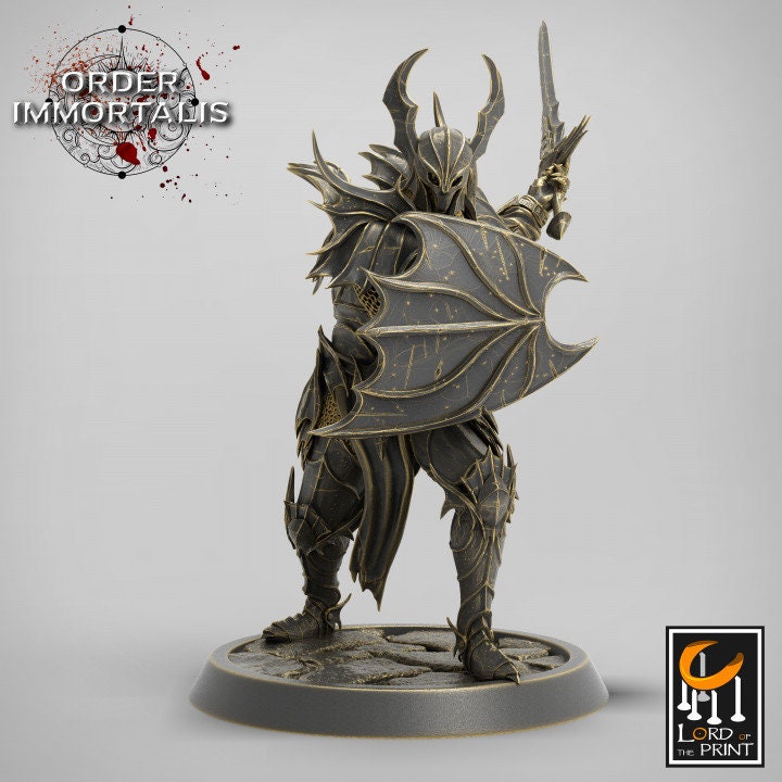 Blood Knight Wielding Swords Multiple Poses Dungeons and Dragons, 28mm ...