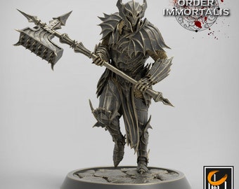 Blood Knight Wielding Halberds Multiple Poses Dungeons and - Etsy