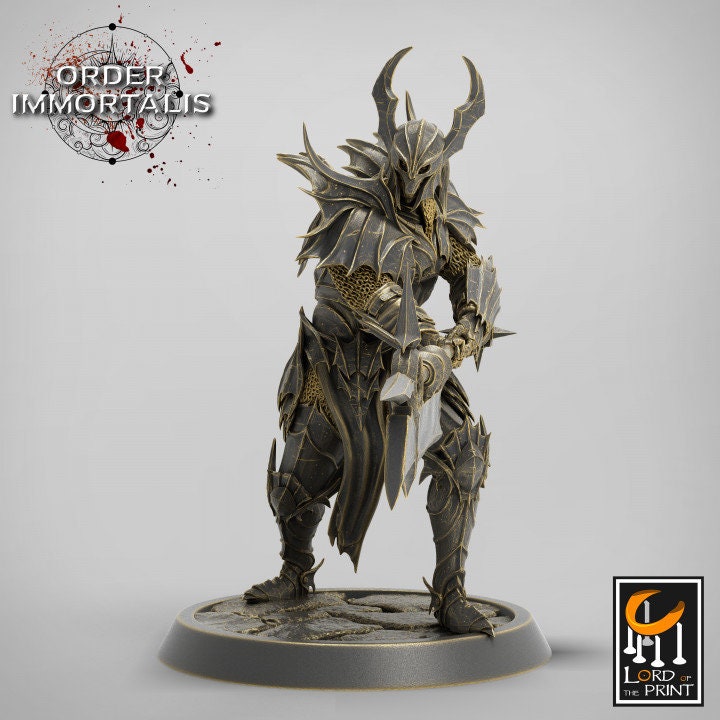 Blood Knight Wielding Halberds Multiple Poses Dungeons and Dragons ...