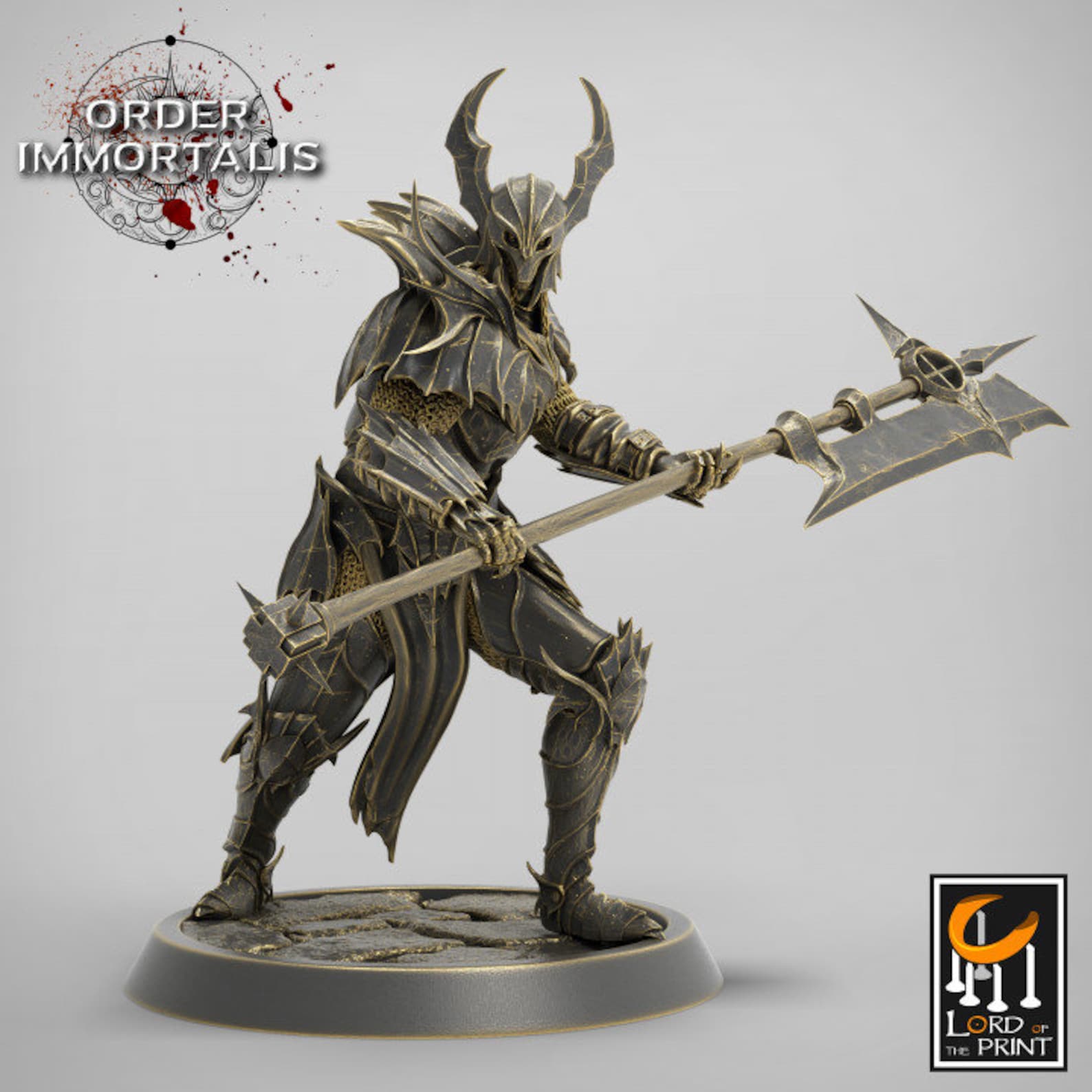 Blood Knight Wielding Halberds Multiple Poses Dungeons and Dragons ...