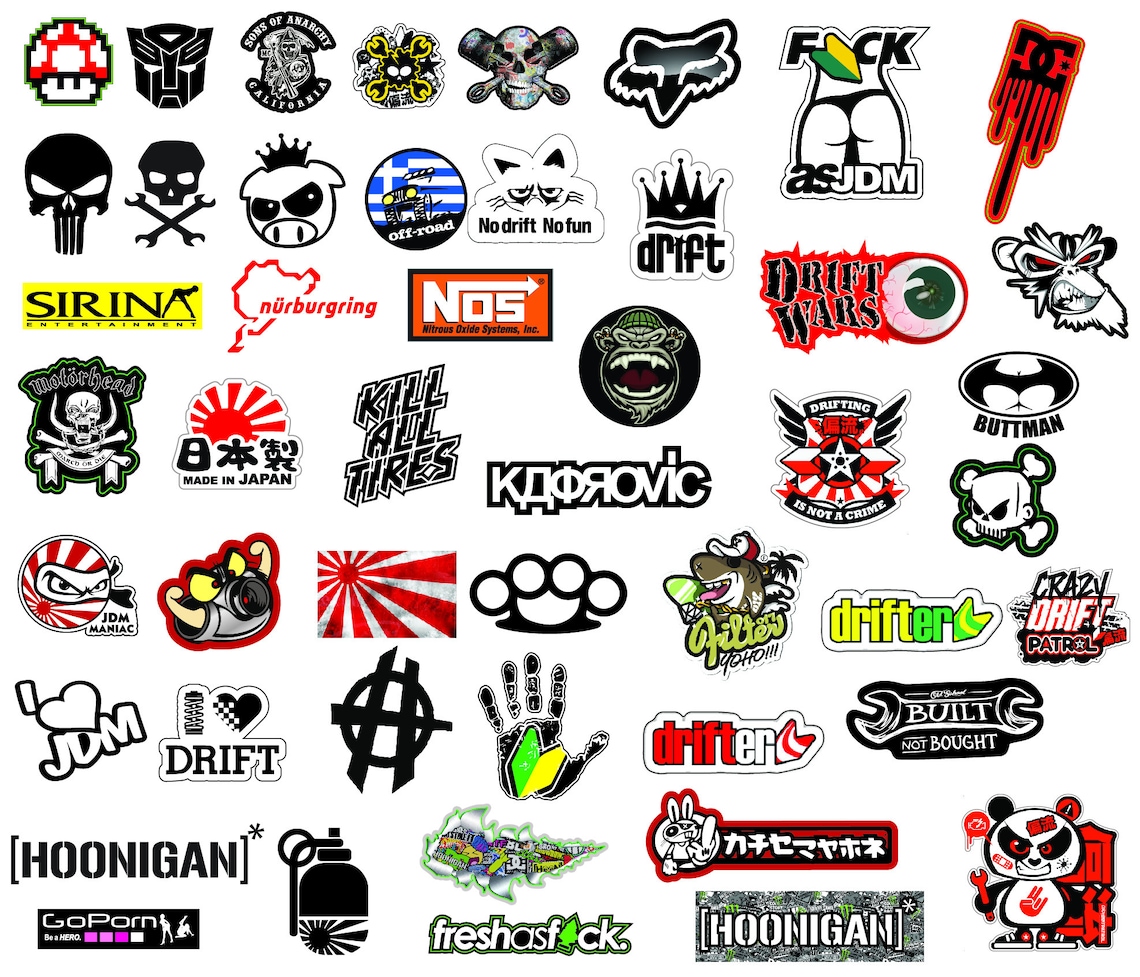 Pack of 50 Stickers Vector Editable File Png Pdf CAUTION It - Etsy