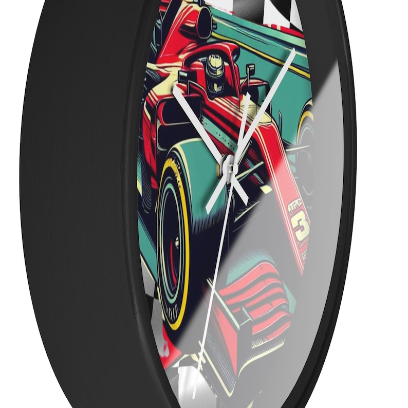 F1 Theme Wall Clock Automotive Art for Motorsport Fans Racing Themed ...