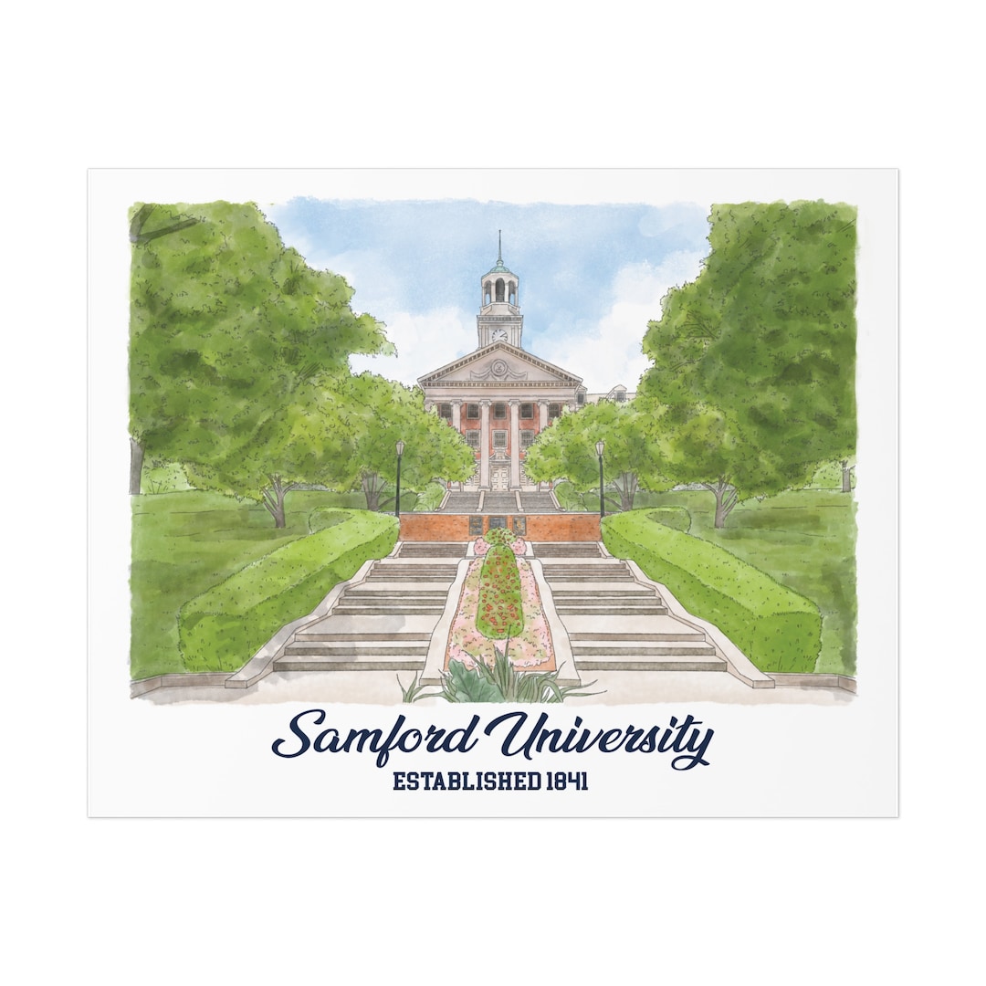 Samford University Hawell Goodwin Davis Library Art Print - Etsy