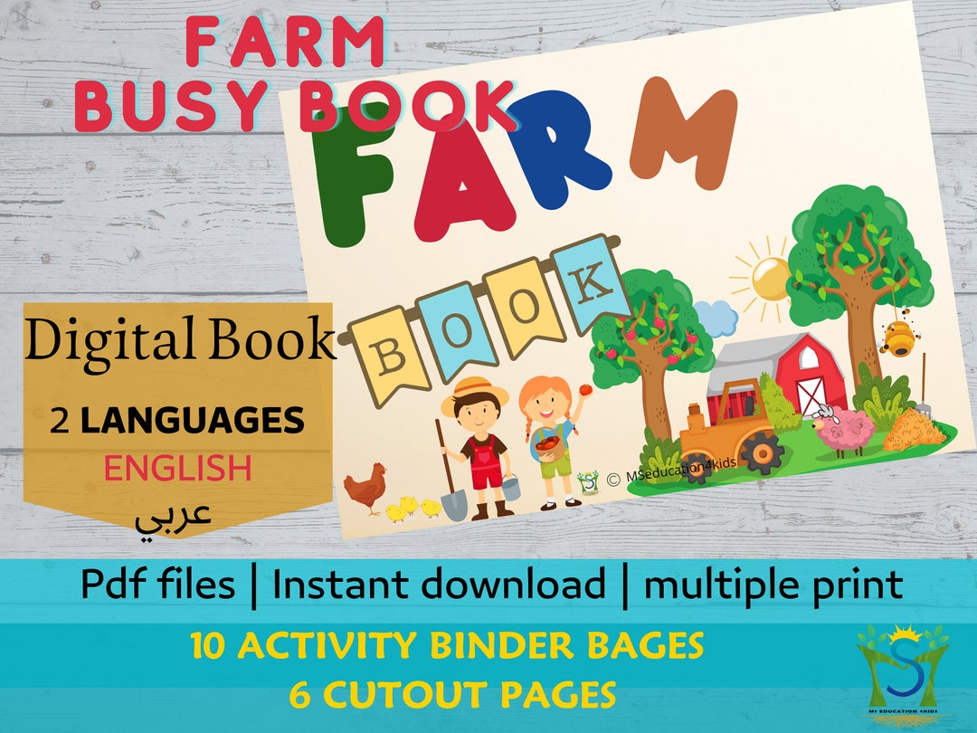Montessori Farm Busy Binder Book for Kids Toddler Preschooler ...