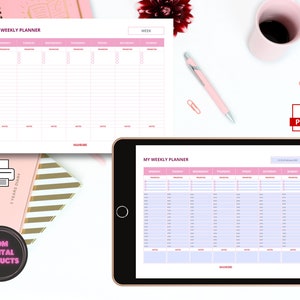 Printable Weekly Planner Editable Pdf - Etsy