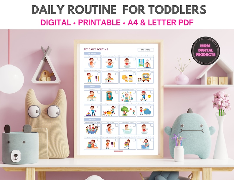 Printable Daily Routine for Toddlers Editable Pdf - Etsy