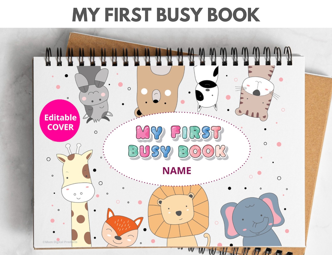 Toddler Busy Book Printable, Editable Busy Book, My First Busy Book - Etsy