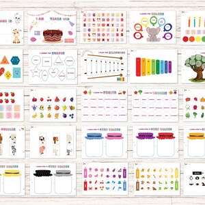 Toddler Activity Busy Book Printable, My First Learning Book (editable ...
