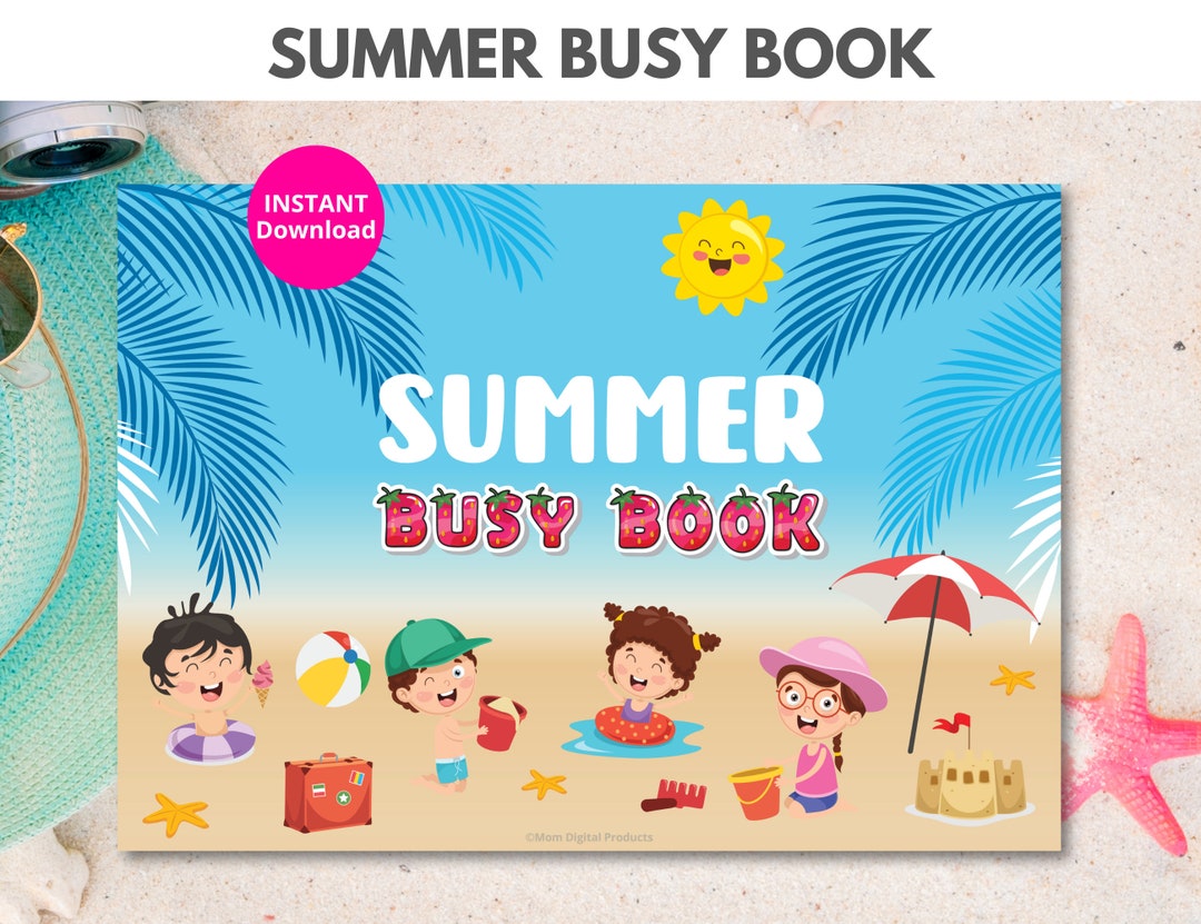 Summer Busy Book Printable, Activity Book, Learning Binder, Preschool ...
