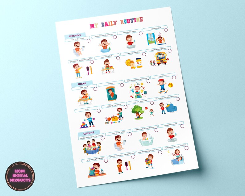 Printable Daily Routine for Toddlers Editable Pdf - Etsy