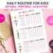 Printable Daily Routine for Kids Editable Pdf - Etsy